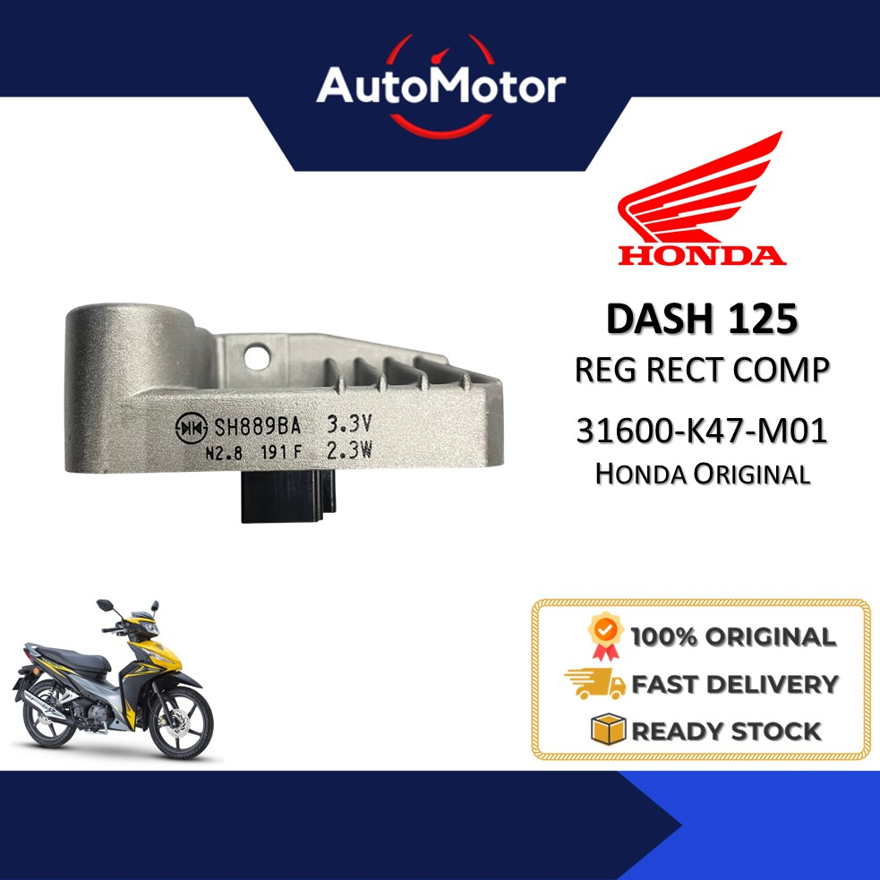 100% ORIGINAL HONDA DASH FI WAVE125 FI V2 RECTIFIER ASSY OE RECTIFIER ...