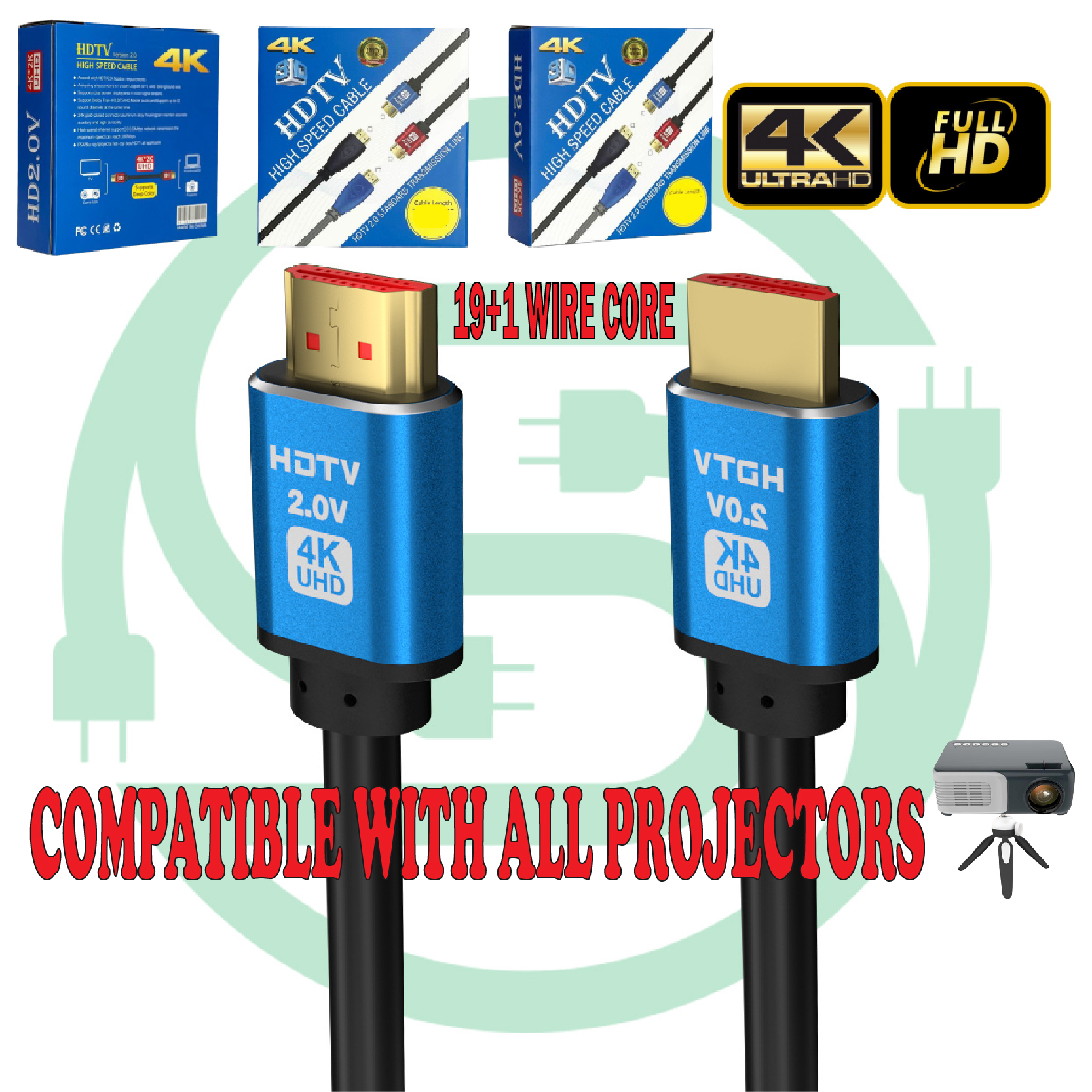 4K/1080 HDTV / HDMI Cable 1.2M / 1.5M / 3M / 5 M / (HIGH-SPEED) FOR ...