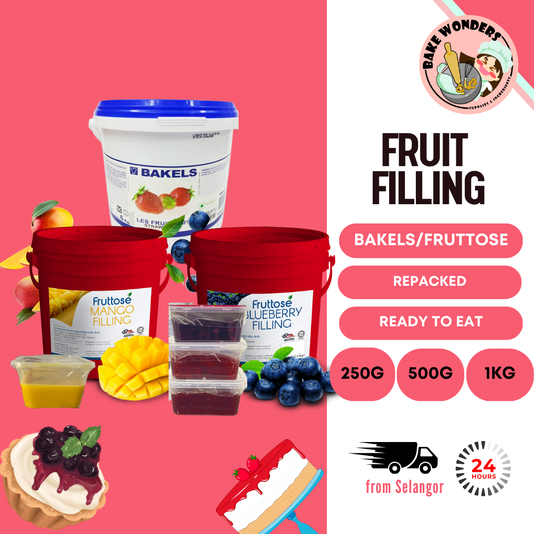 Bakels Filling/ Fruttose Fruit Filling/Blueberry Filling/ Strawberry ...