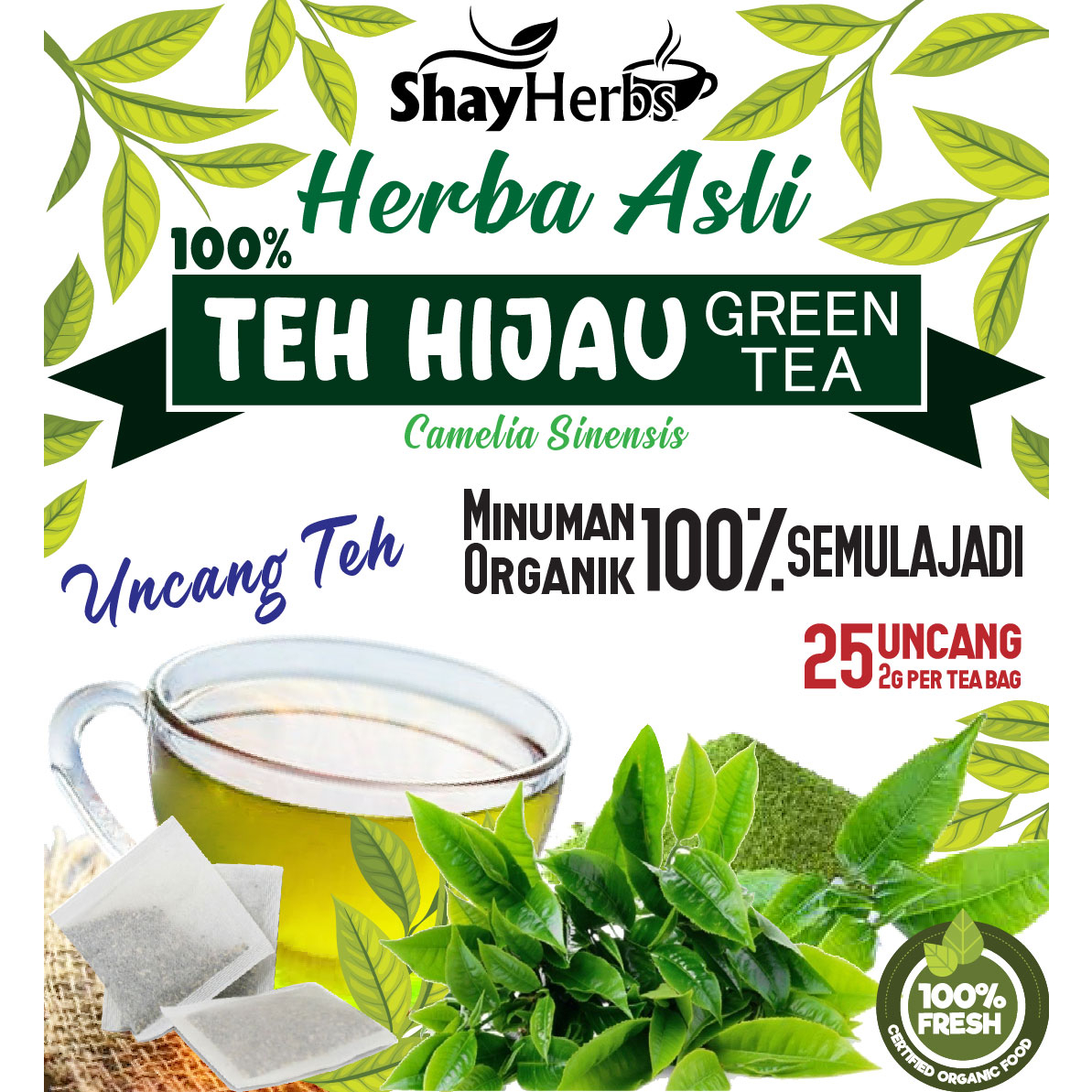 TEH HIJAU Green Tea herba asli UNCANG TEH | Shopee Malaysia
