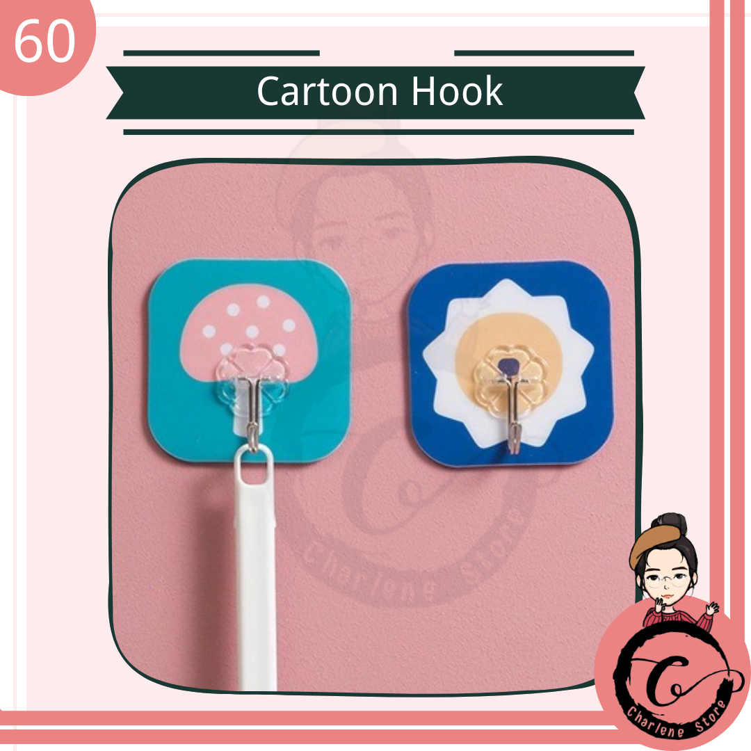 Rm1.99 - 4PCS Cartoon Wall Hook With Strong Adhesive Anti-Skid Kitchen ...