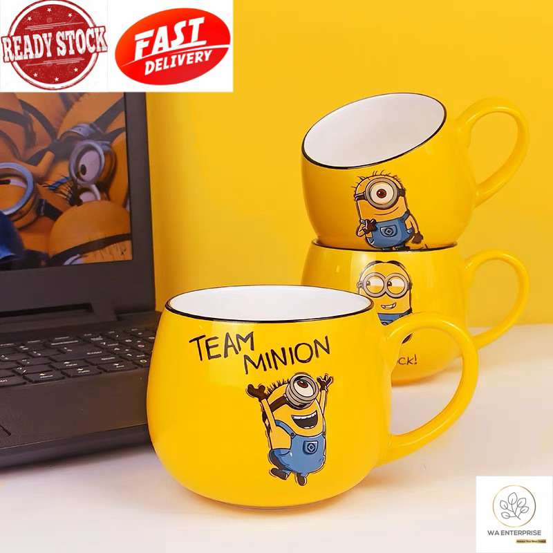 (Ready Stock)ILLUMINATION PRESENTS MINION Ceramic Cup 400ml Coffee mug ...
