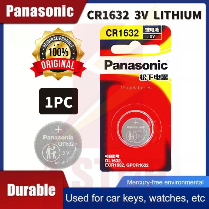 100% Original Panasonic 3V Lithium Battery (1Card/1pc) CR2016 CR2025 CR2032 CR1220 CR1616 CR1620 ...