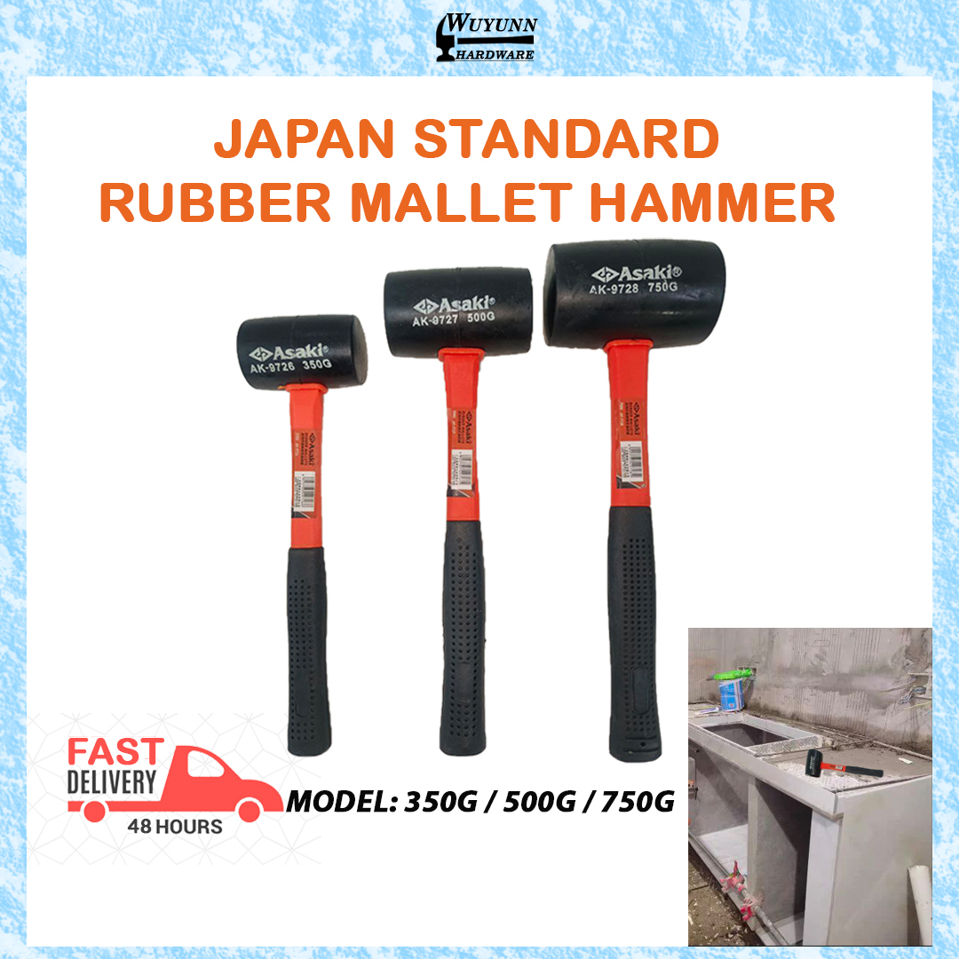 Wuyunn Rubber Hammer ASAKI Mallet Hammer Rubber Mallet Tukul Getah ...