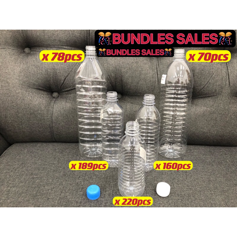(BUNDLES) Bottle Mineral Water 1500ml 500ml 350ml Round Bottle / Square ...
