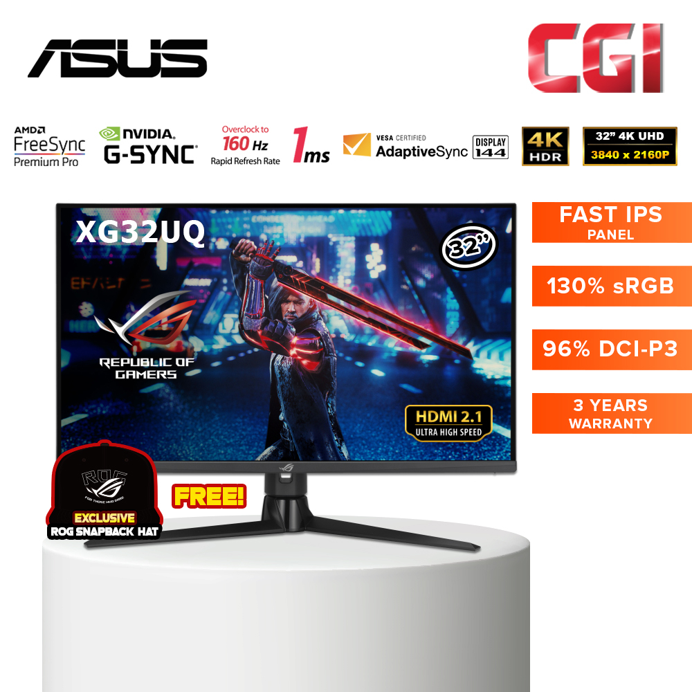 Asus 32" ROG Strix XG32UQ Fast IPS 4KUHD 160Hz 1ms Gsync Freesync ...