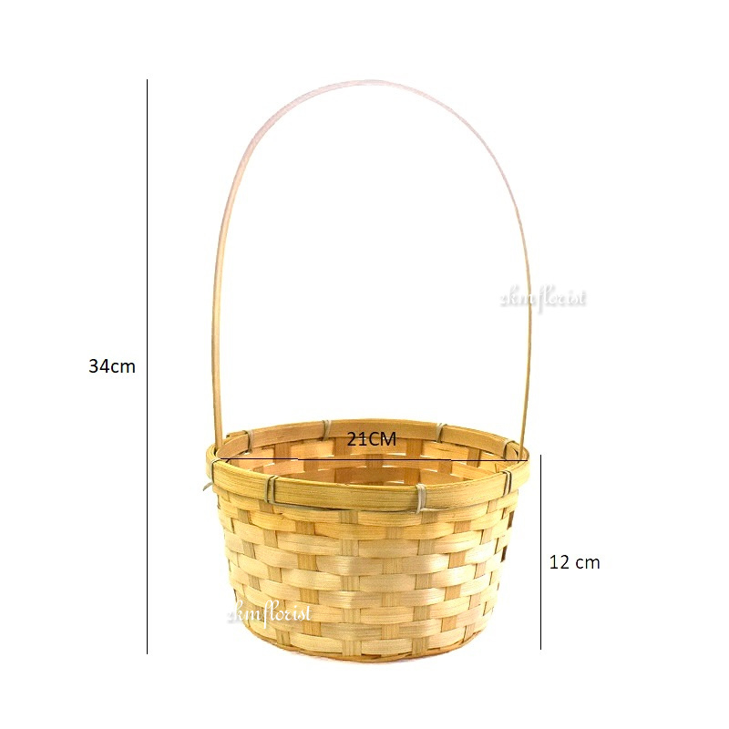 BASKET FRUIT with handle Hamper Rattan Basket Bakul Rotan Buluh ...
