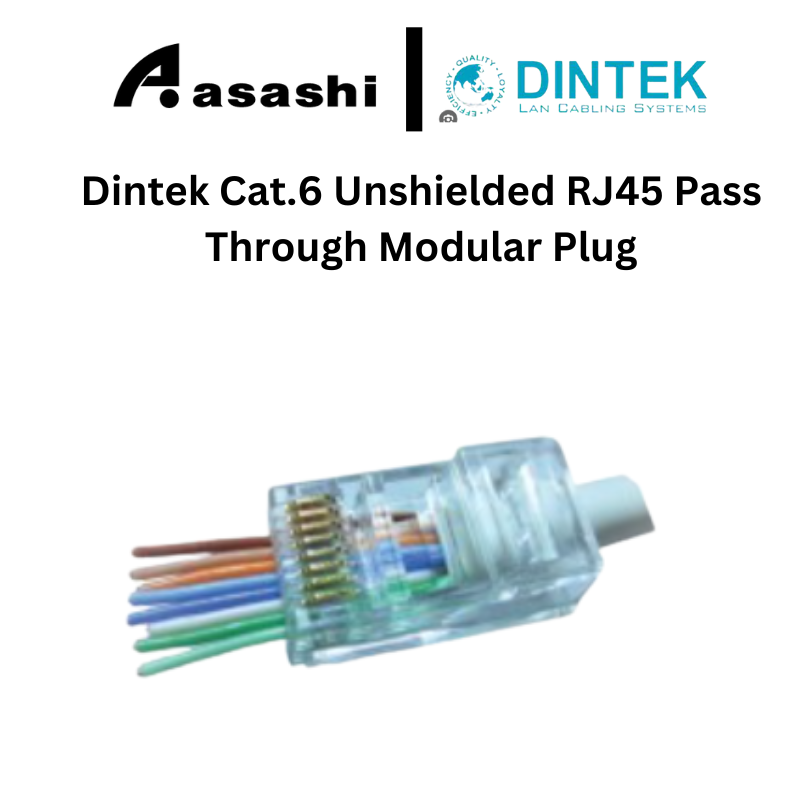 Dintek Cat.6 Unshielded RJ45 Pass Through Modular Plug (1501-88060 ...