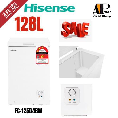 (FREE SHIPPING) Hisense Chest Freezer Mini Deep Freezer (128L) [3-STAR ...