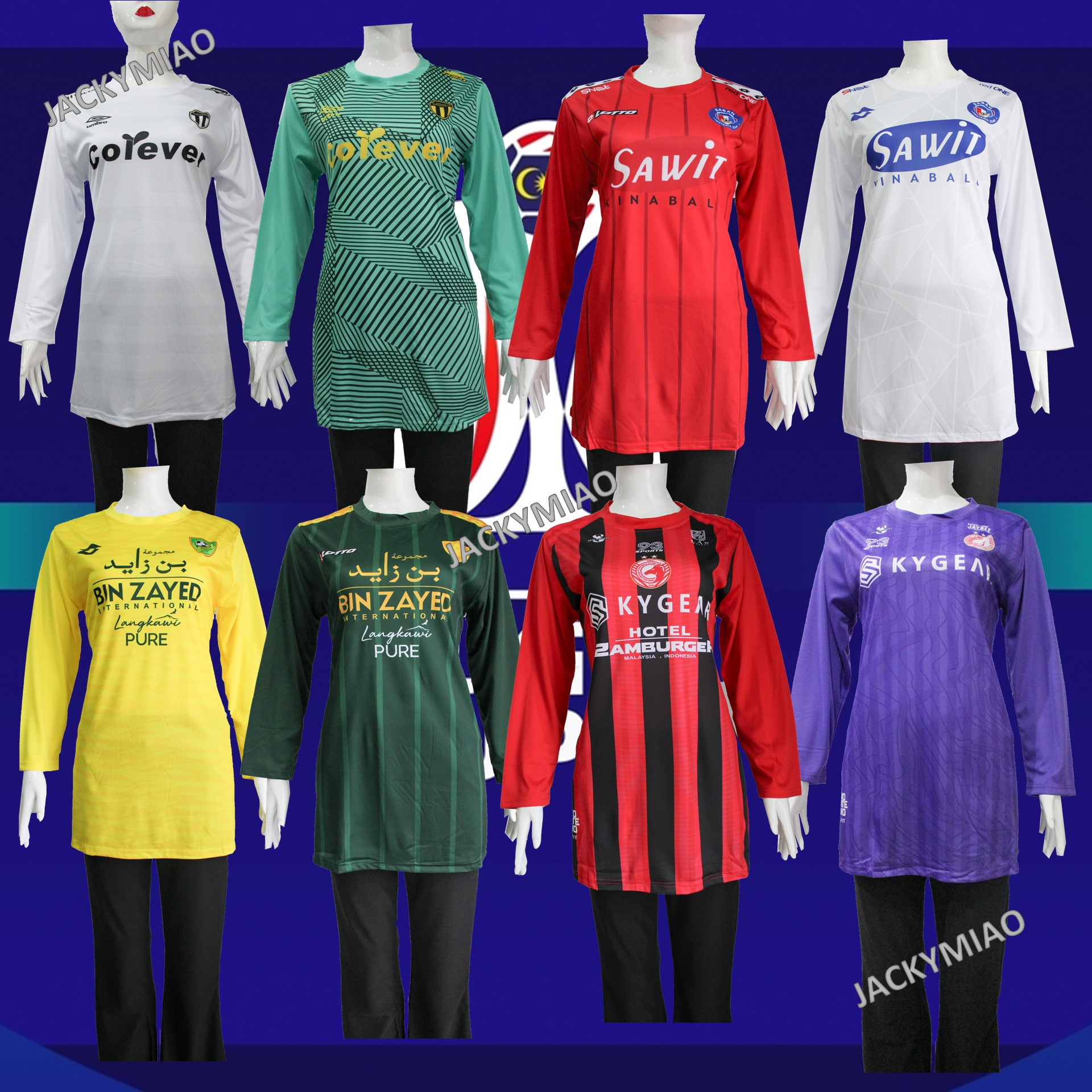 MUSLIMAH JERSEY LIGA SUPER MALAYSIA DESIGN NEGERI MALAYSIA BARU FOOTBALL CLUB SOCCER PEREMPUAN ...