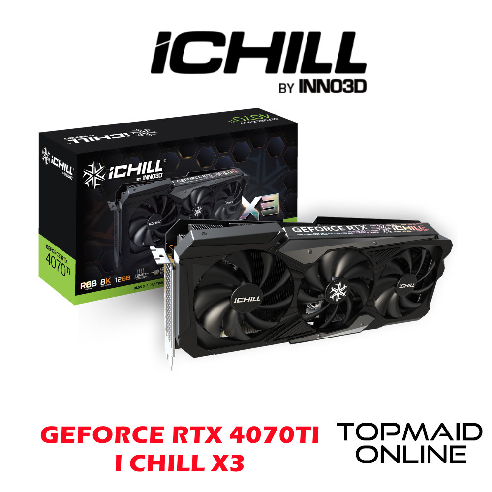 INNO3D GEFORCE RTX 4070TI ICHILL X3 12GB GDDR6X 192BIT GRAPHIC CARD | Shopee Malaysia