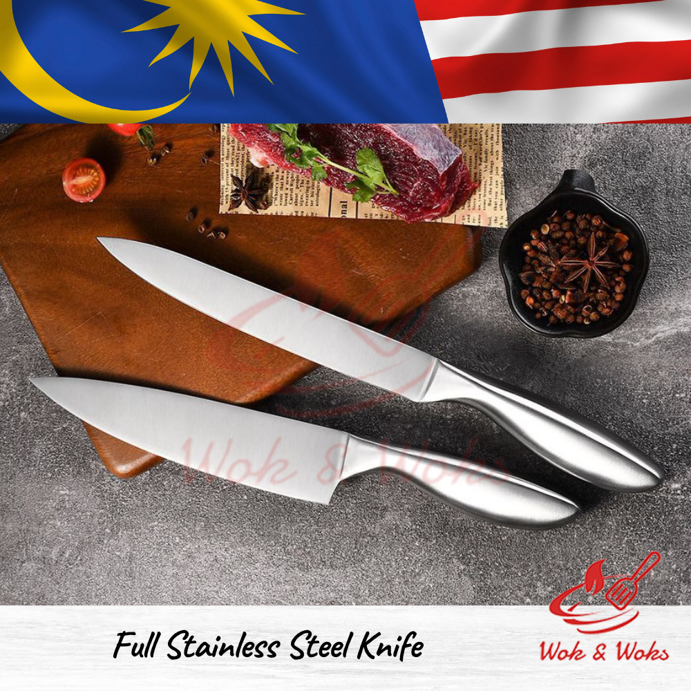 Full Stainless Steel Knife / Pisau Keluli Tahan Karat | Shopee Malaysia