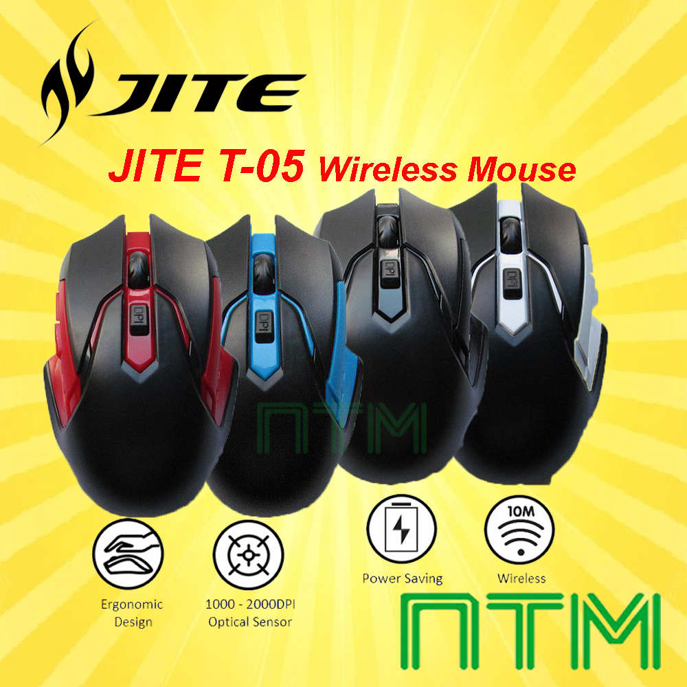 JITE T-05 WIRELESS GAMING MOUSE ERGONOMIC Wireless Gaming Mouse USB ...