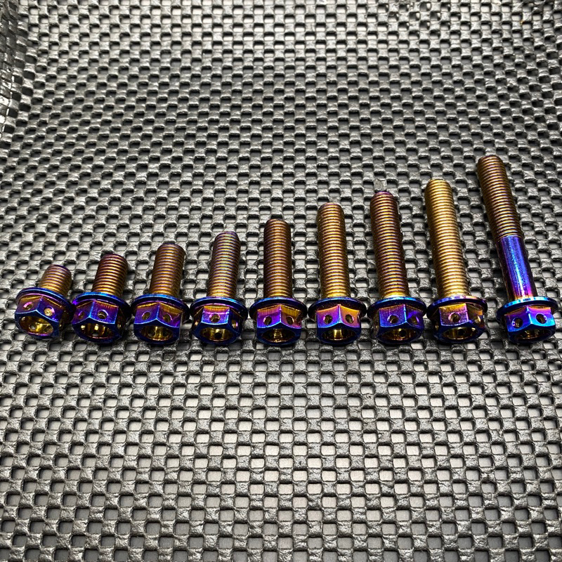 💥SKRU UNIVERSAL M10 SAIZ 14 (THREAD 10MM)💥CHROME TITANIUM GOLD ORIGINAL ...
