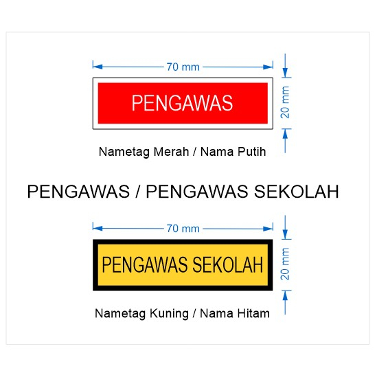 PENGAWAS, Tanda Nama Sulam Pelajar Sekolah, Tag Nama Sekolah | Shopee ...