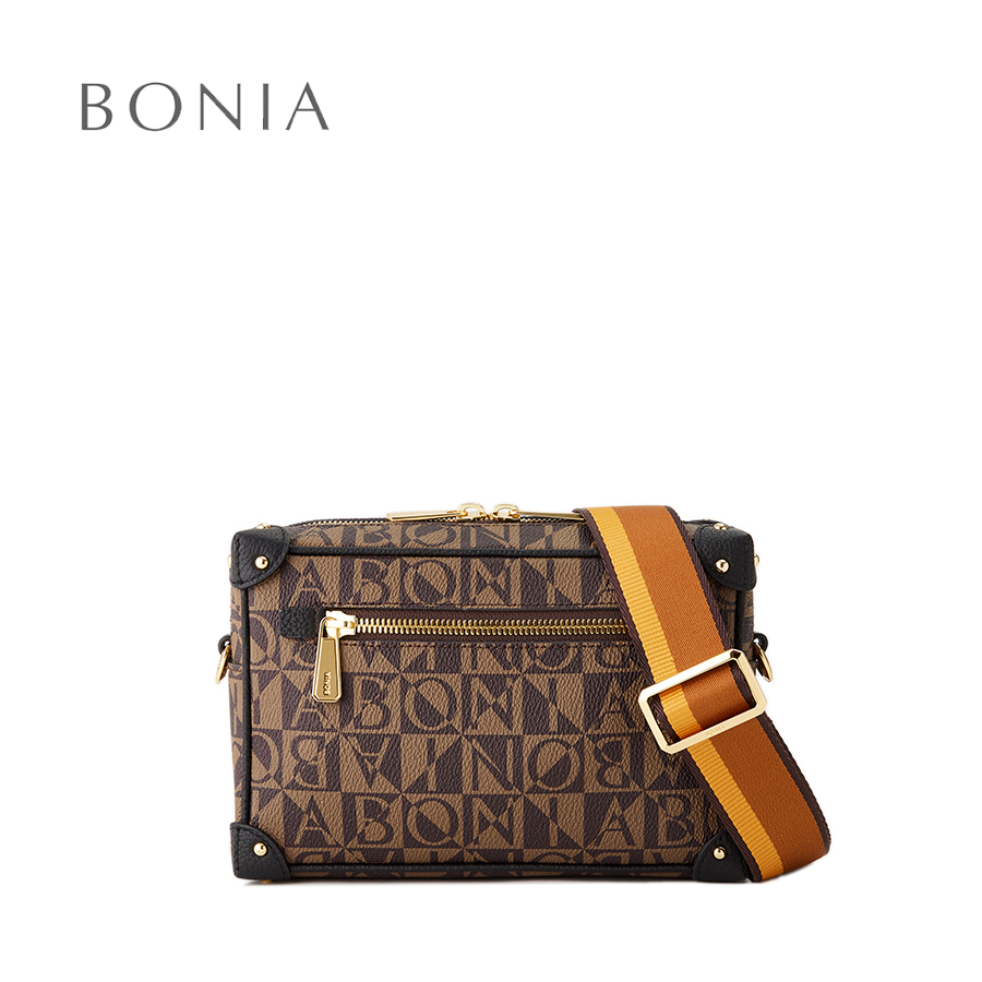 Bonia Black Monogram Crossbody Bag | Beg silang badan | Shopee Malaysia
