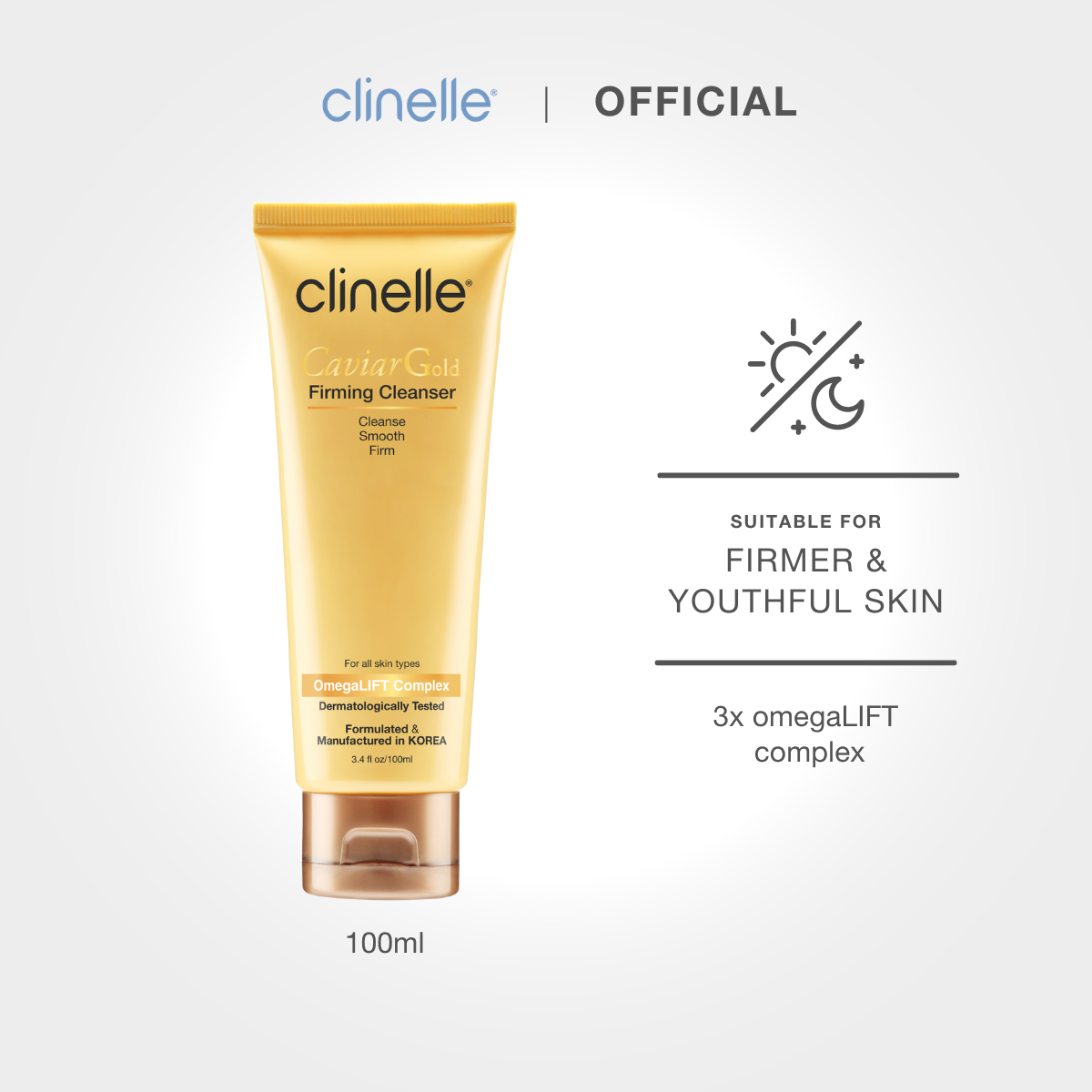 Clinelle Caviar Gold Firming Cleanser 100ml - Remove Impurities ...