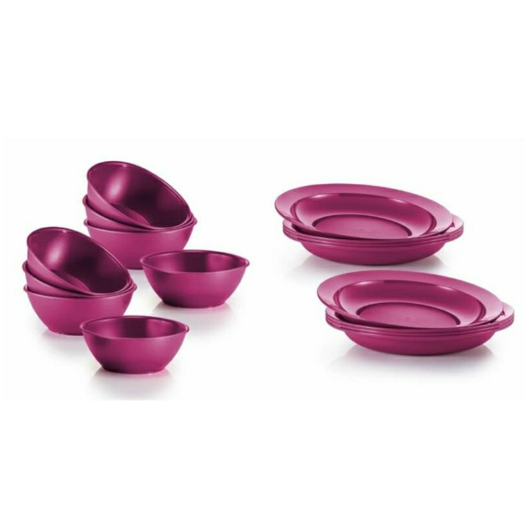 (Ready Stock) Tupperware Deep Plate OR Bowl set OR Open House Plate (4 ...