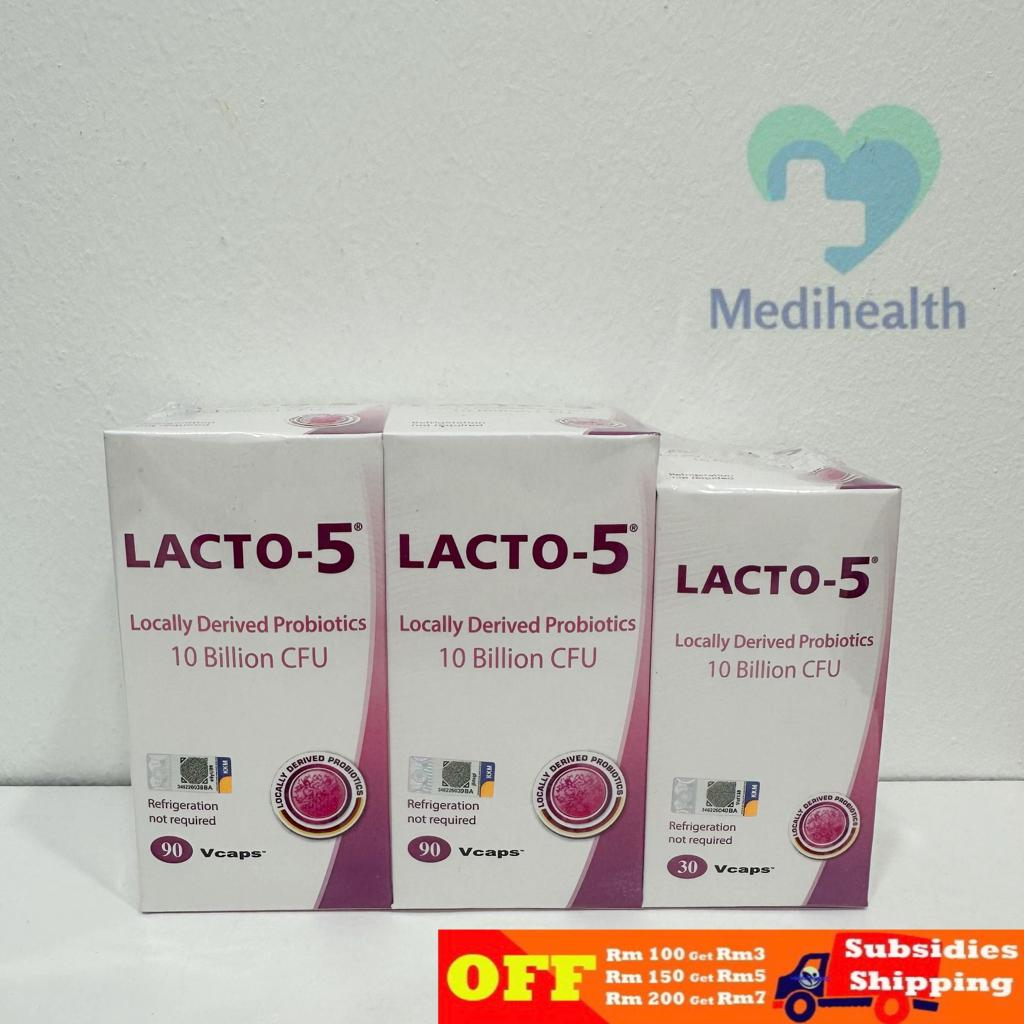 Lacto-5 Probiotics 10 Billion CFU (90s x 2 Free 30s) | Shopee Malaysia
