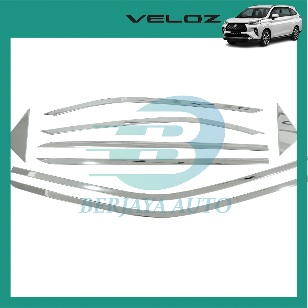 Toyota Veloz W100 W150 2022 - 2024 Window Chrome Lining Weatherstrip ...