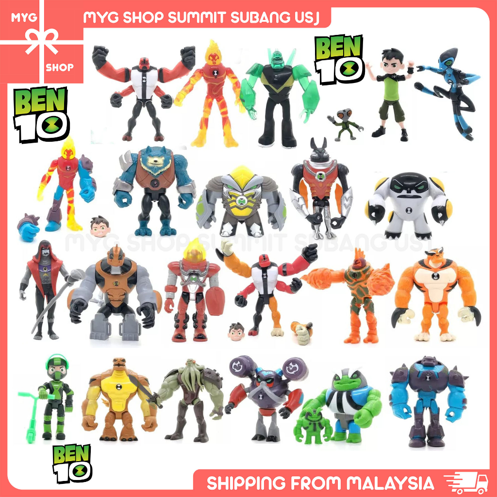 Boneka Ben 10 Toys Omni-Kix Jetray Humungousaur Cannonbolt Bashmouth ...