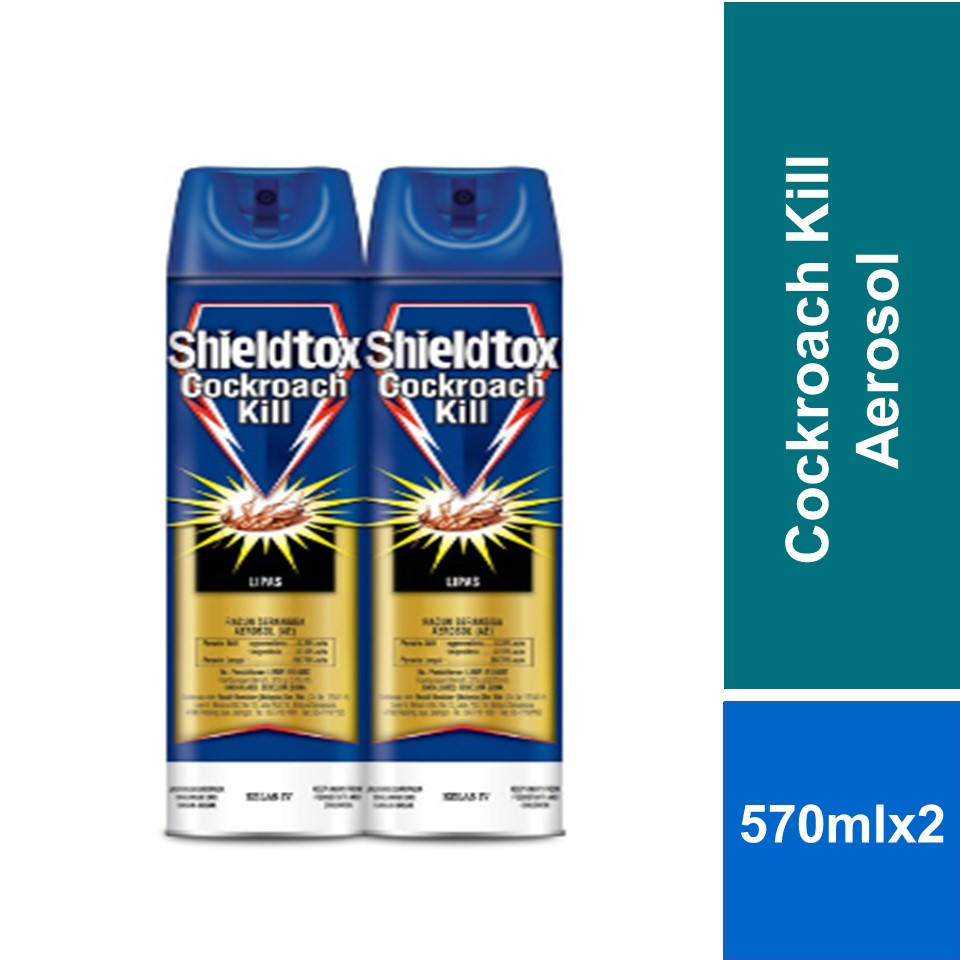 Shieldtox Cockroach Kill Aerosol (570ml) Twin Pack | Shopee Malaysia