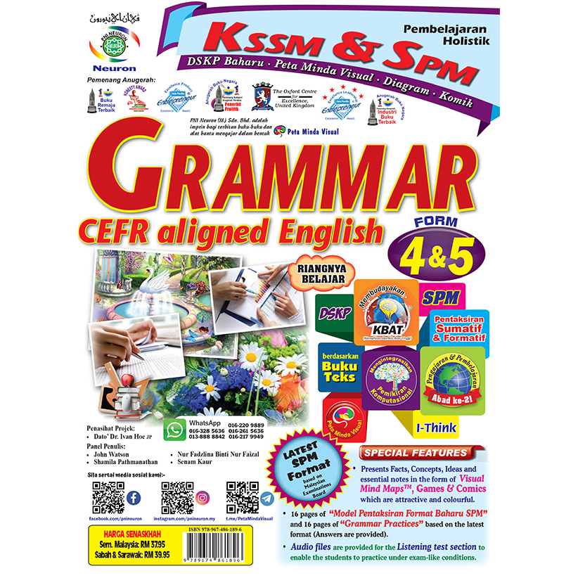 PNI Neuron (KSSM & SPM) Pembelajaran Holistik Grammar CEFR Form 4 & 5 ...