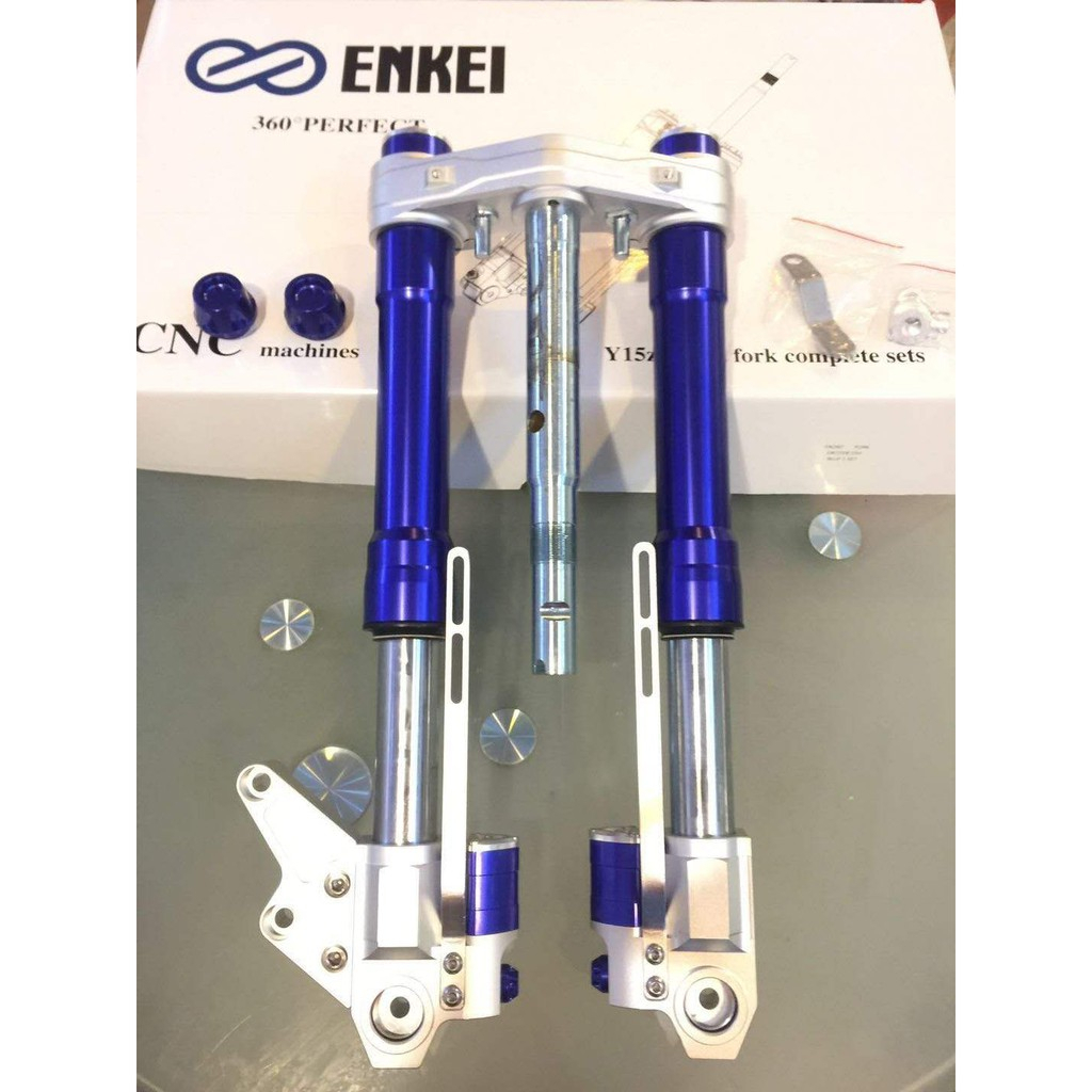 Enkei USD Fork Yamaha Y15 Y15ZR V1 V2 Y16 LC LC135 Up Side Down Premium Quality Blue Biru ...
