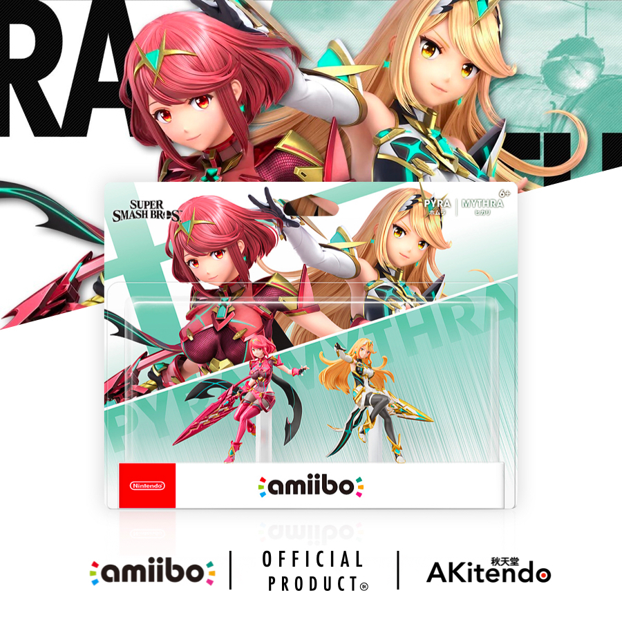Nintendo Switch Amiibo Pyra + Mythra 2 Pack - Super Smash Bros Series ...