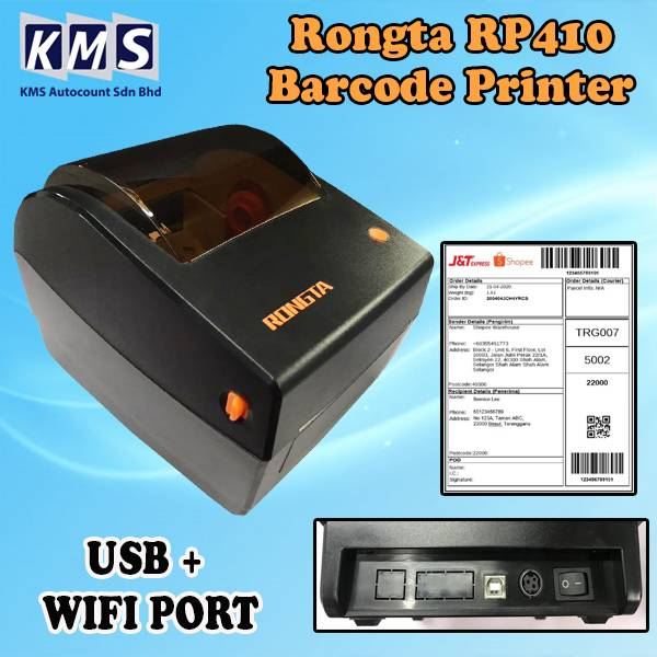 Thermal Printer A6 Bluetooth Rongta RP410 Shopee Air Waybill Printer ...