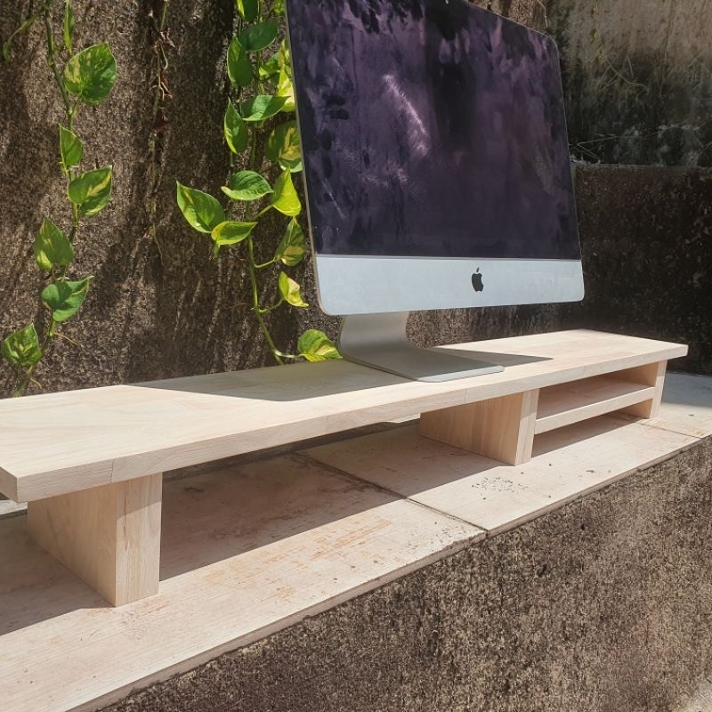 120cm Rubberwood Monitor Stand Riser | Shopee Malaysia