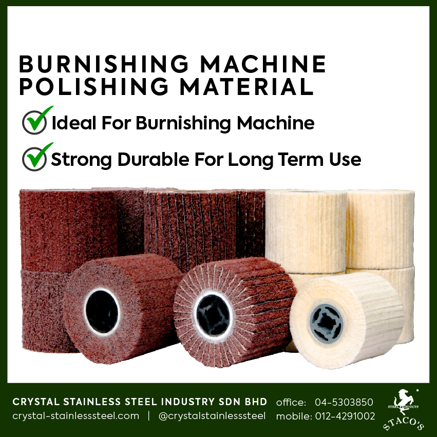 STACOS Non Woven Nylon Fiber Wool Burnishing Polishing Wheel Hairline ...