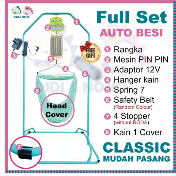 VIVA Spring cot set WITH 5PS SPRING and NET rangka set buaian besi ...