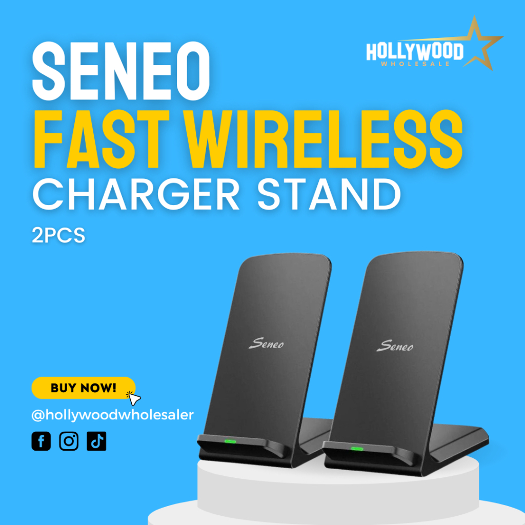 Seneo Fast Wireless Charger Stand WaveStand comes with 2 Packs PA190A Wireless Charger with USB ...