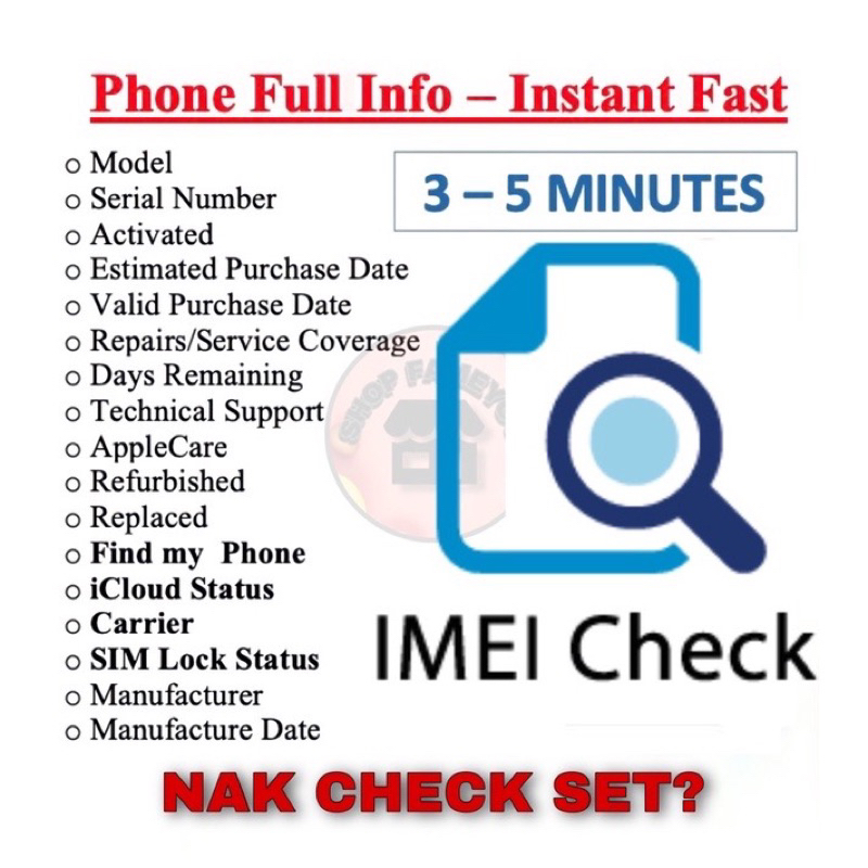 🔥HOT SALE🔥 FAST CHECK STATUS IPHONE CLEAN BY INFO 1-5 MINUTES | Shopee ...