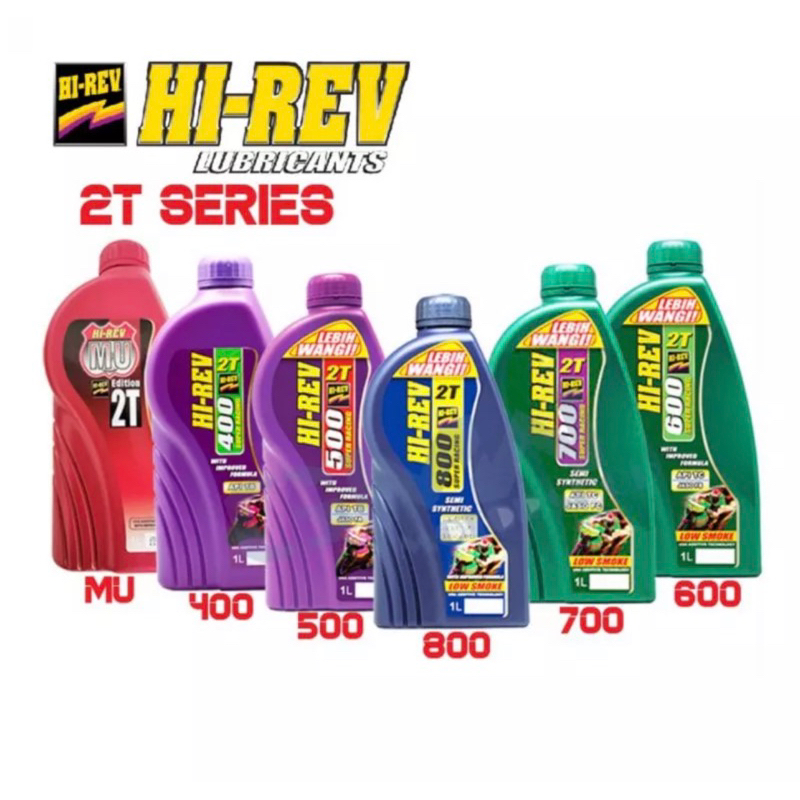 HI-REV MINYAK 2T OIL 400/700 ENGINE OIL RACING HI-REV 0.5L/1L | Shopee ...