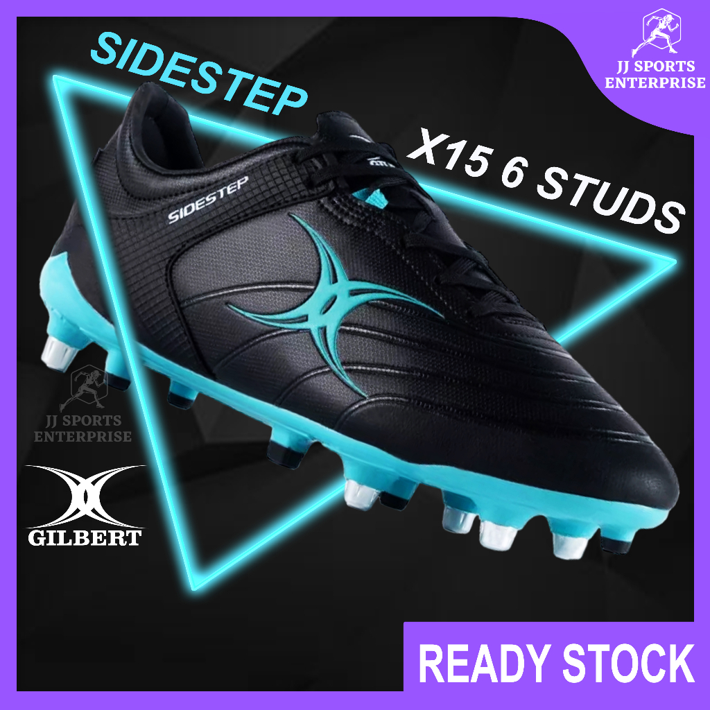 Gilbert Sidestep X15 Rugby Boots (6 Studs) Rugby Boot Kasut Rugby ...