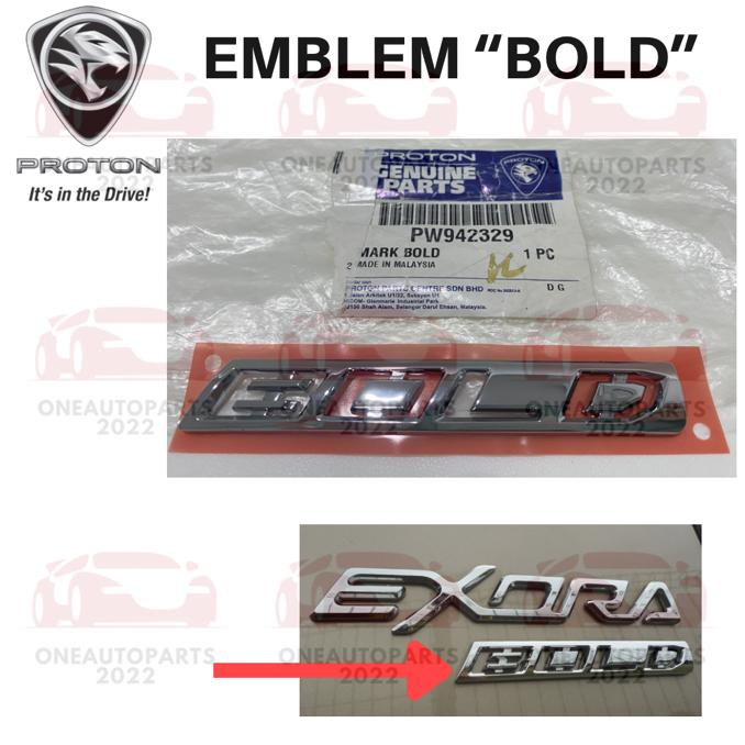 [ORIGINAL PROTON PART] EMBLEM LOGO MARK CHROME TRUNKLID REAR BELAKANG ...