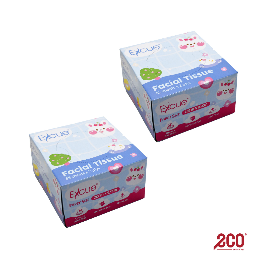 Excue 2 Ply Facial Tissue 85 Sheets (2boxes/pack) - AB-L003-T05-02 ...