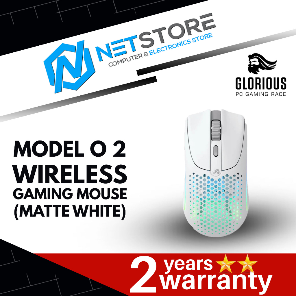 GLORIOUS MODEL O 2 WIRELESS GAMING MOUSE (MATTE WHITE) -GLO-MS-OWV2-MW ...
