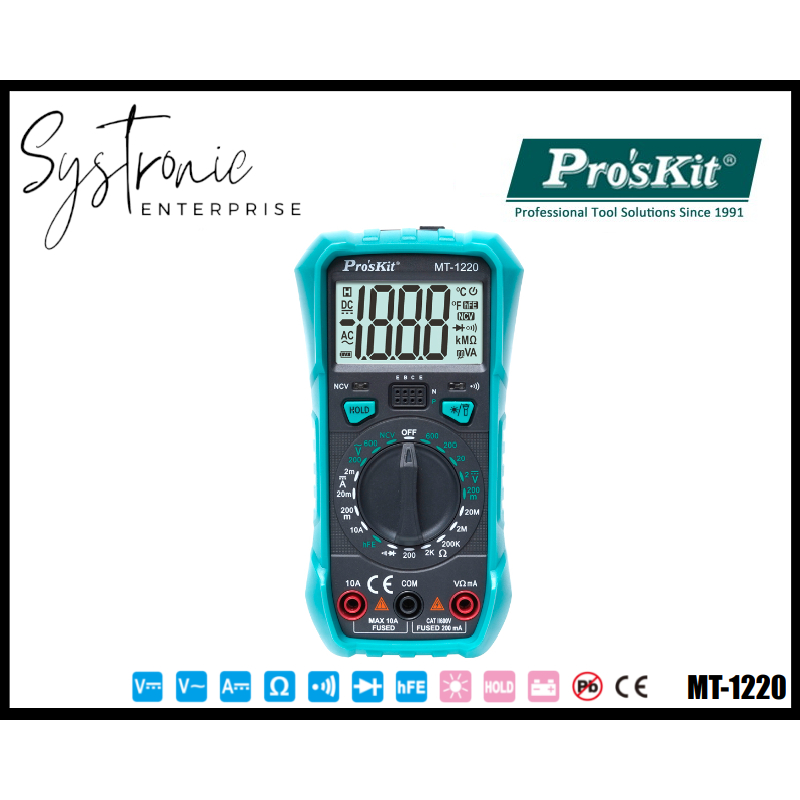 Pro'skit MT-1220 3-1/2 Digital Multimeter | Shopee Malaysia