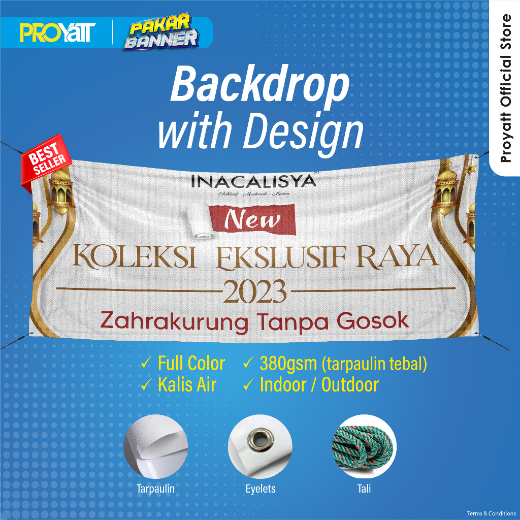 Backdrop / Banner / Bunting Printing ( Siap Design / Pakej Service ...