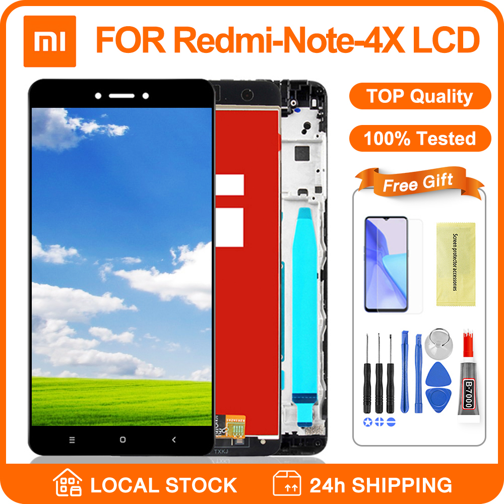 Original LCD With Frame For Redmi NOTE 4X Snapdragon 625 LCD Display Touch Screen Digitizer ...
