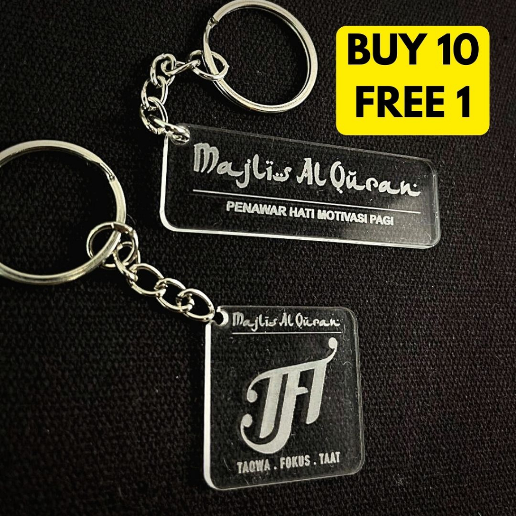 BUY 10 FREE 1 CUSTOM Keychain Engraving Name Custom Acrylic Custom ...