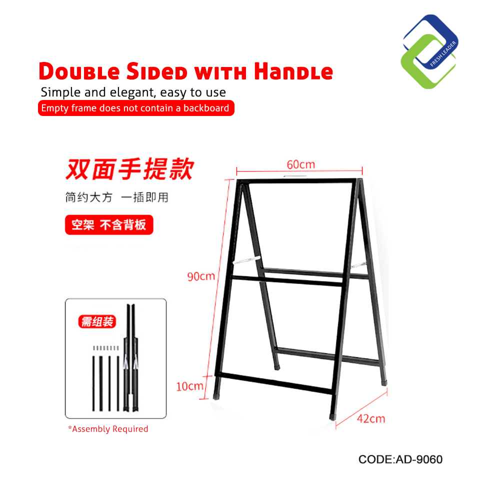 Portable Metal Outdoor Single Double Sided Poster A Frame Signboard ...