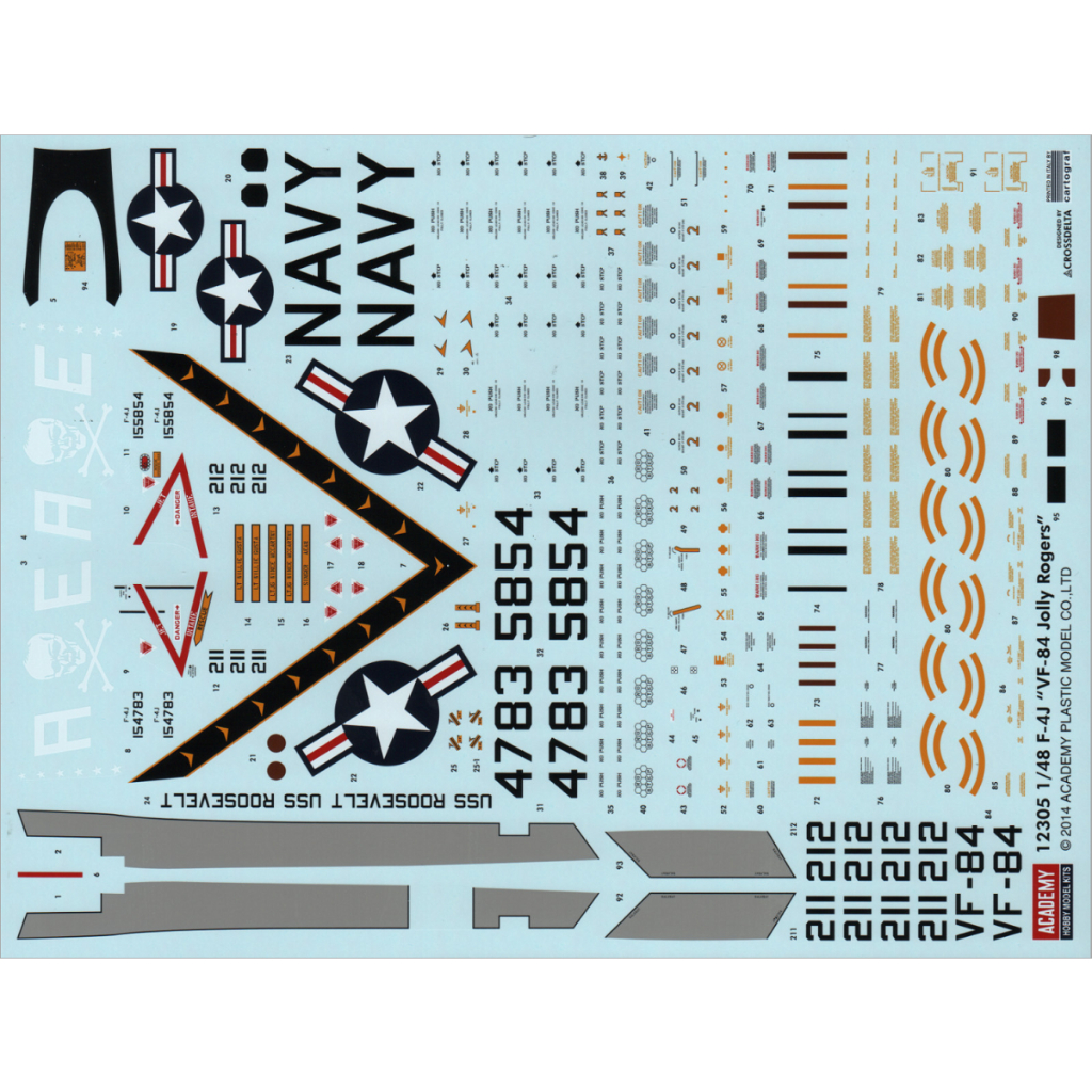 Academy 1/48 F-4J Phantom II VF 84 Jolly Rogers Decals | Shopee Malaysia