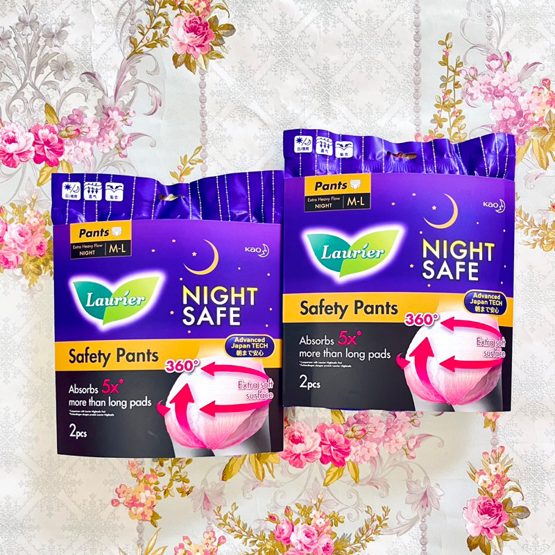 Laurier Nightsafe Safety Pants S-M / M-L (2pcs per pack) | Shopee Malaysia