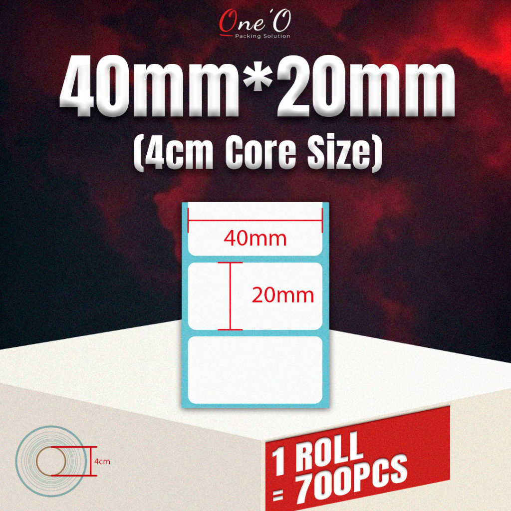 4cm Core Thermal Sticker Barcode Price Label Product 热敏标签纸 30x20 35x25 ...