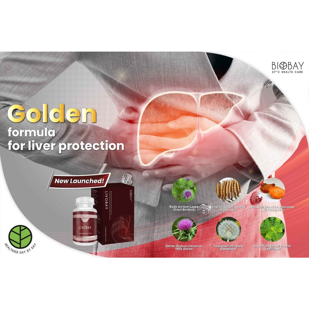 BIOBAY Livobay (60's x 500mg) Vege Cap Herbal | Liver Care, Liver Detox, Fatty Liver | Milk ...