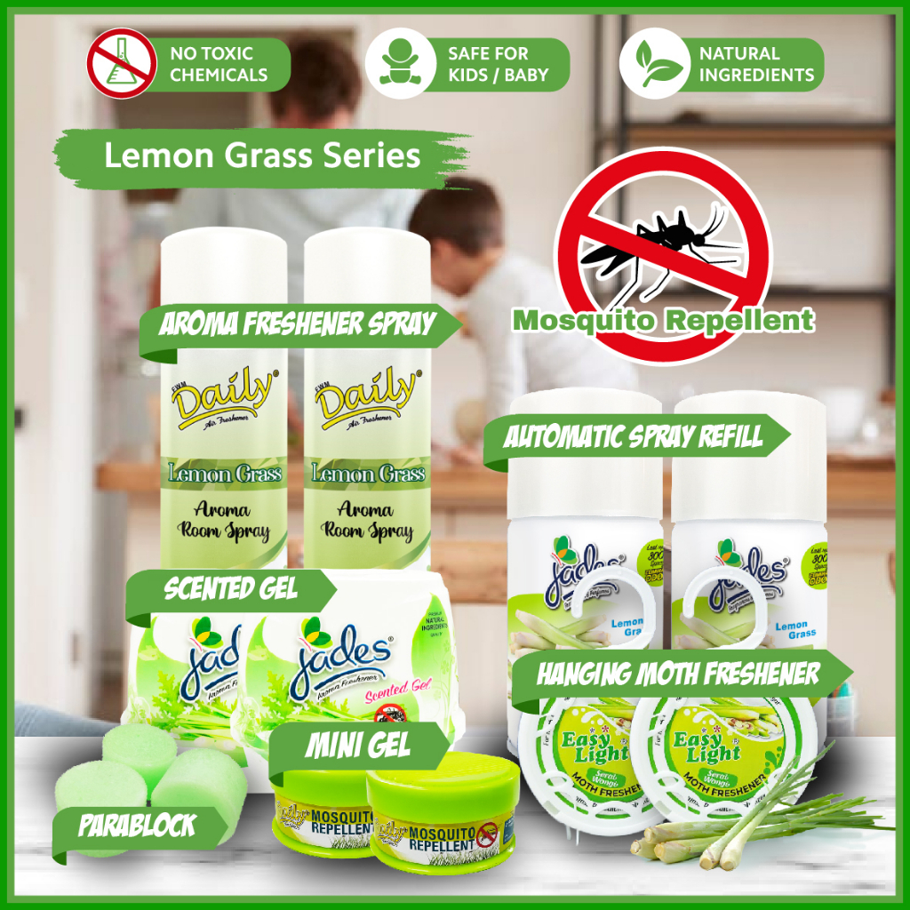 Lemon Grass Scented Gel /Air Freshener Spray /Parablock /Automatic ...